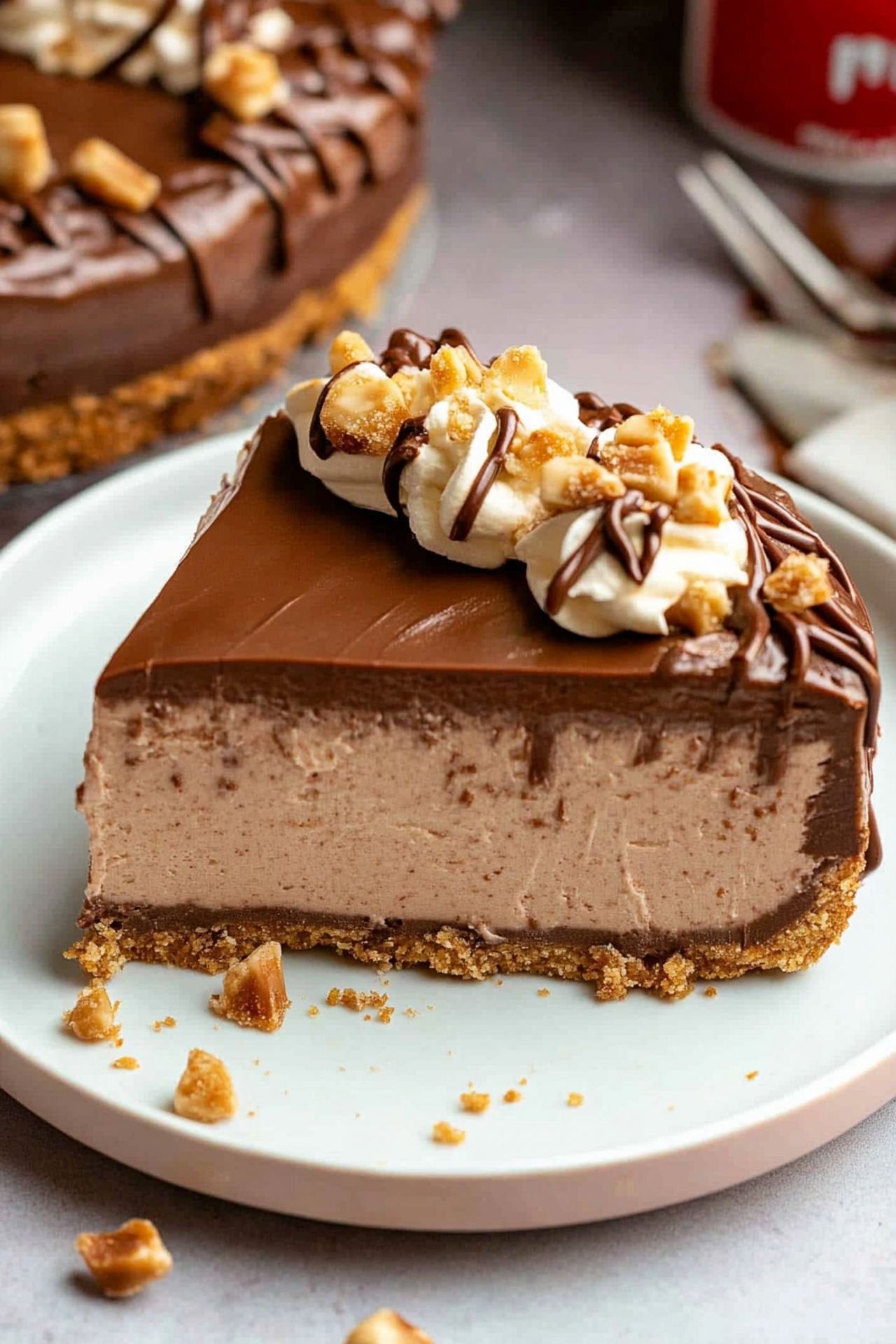 Nutella Cheesecake Recipe - No-Bake & Creamy