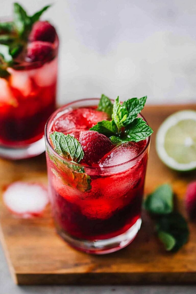 Raspberry Mojito Mocktail - Refreshing & Easy Recipe