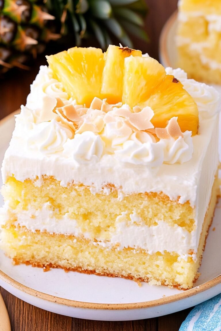 Pineapple Coconut Poke Cake - Easy Hawaiian Dessert