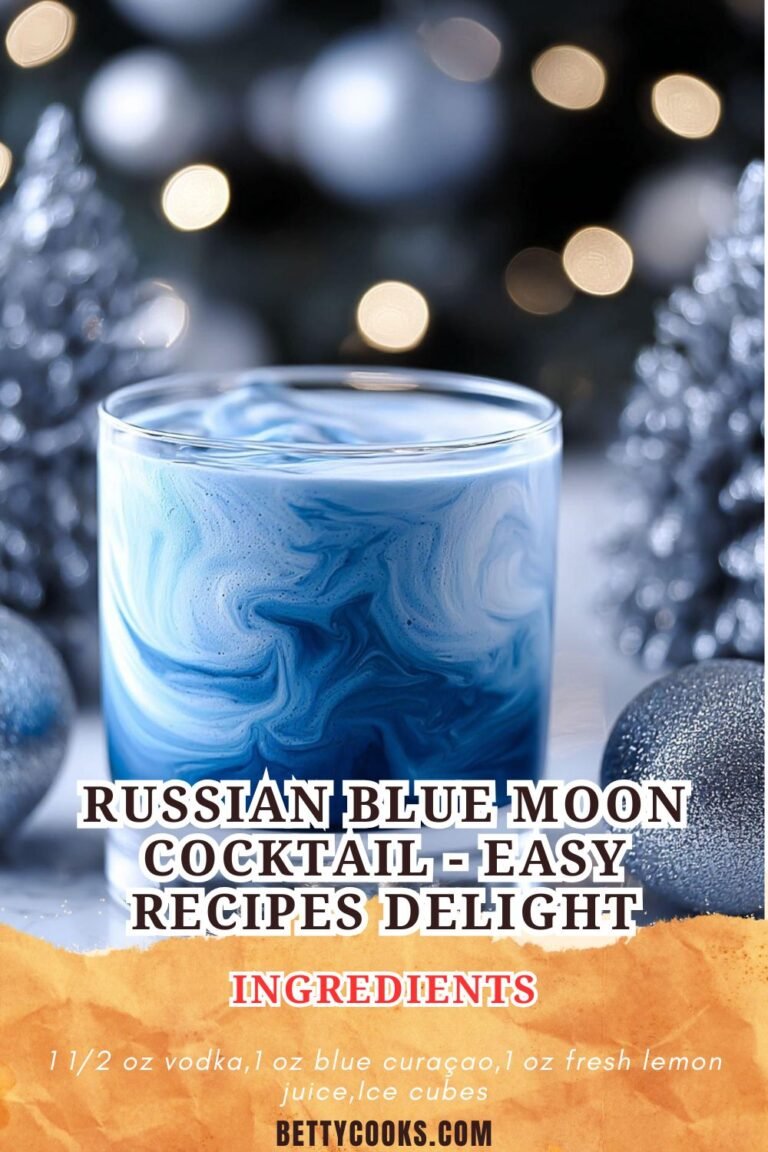 Easy Recipes - Russian Blue Moon Cocktail