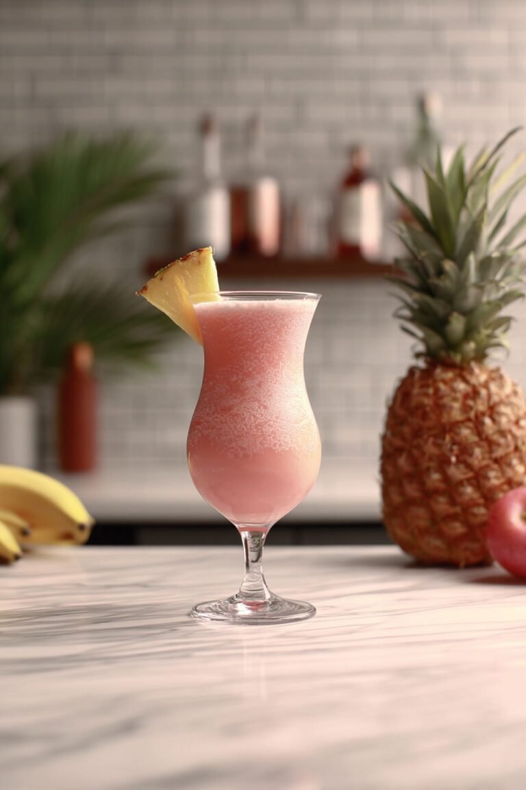 Pina Colada Recipe - Pink Pineapple Tropical Cocktail