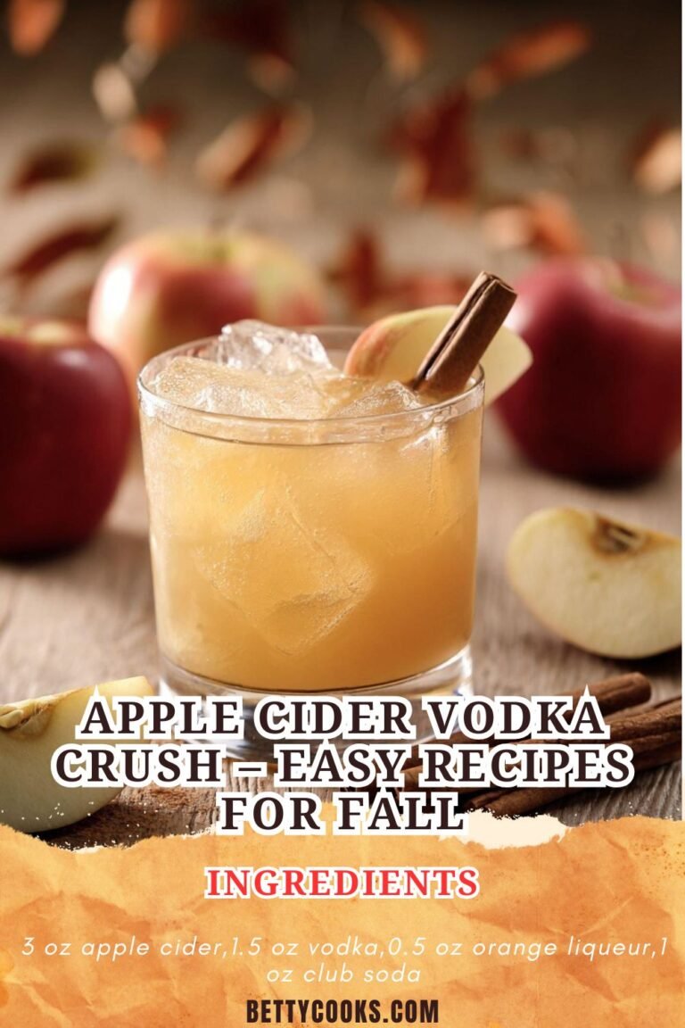 Easy Recipes – Apple Cider Vodka Crush Fall Cocktail