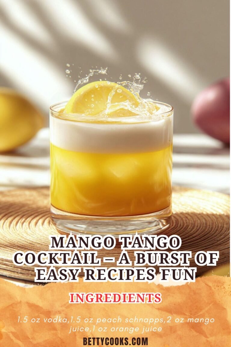 Easy Recipes Mango Tango Cocktail With Fruity Flavors