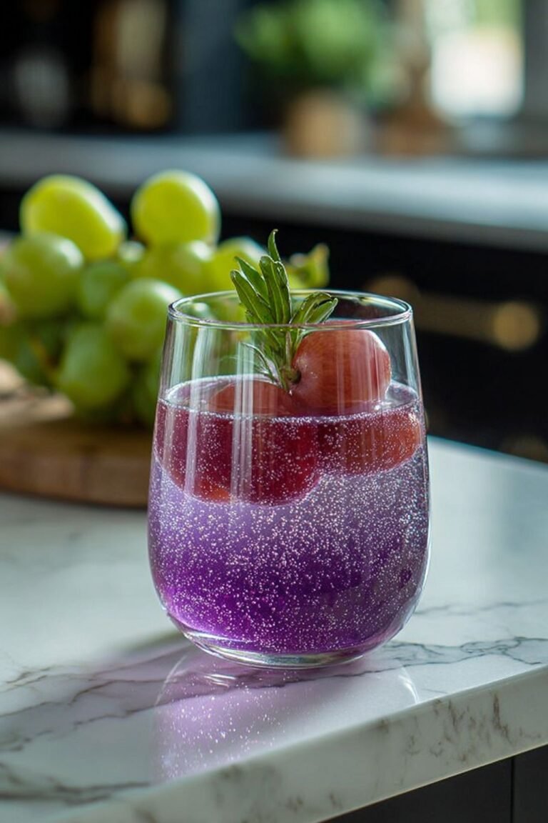 Easy Recipes Sparkling Grape Juice Mocktail