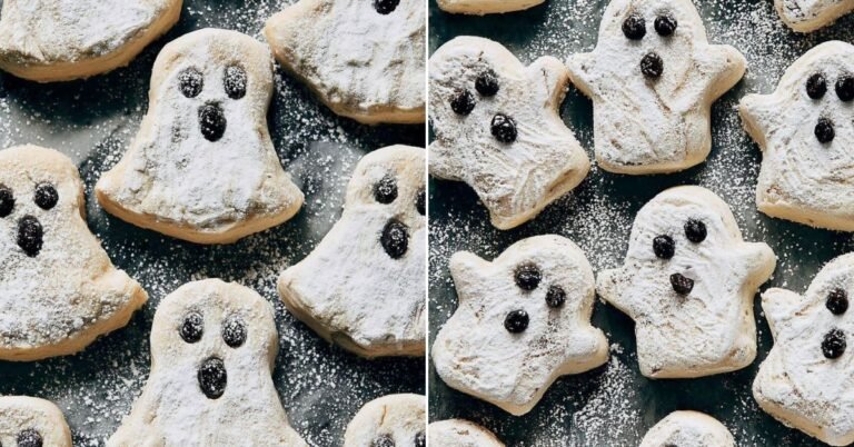 Easy Recipes - Slice And Bake Ghost Cookies For Halloween