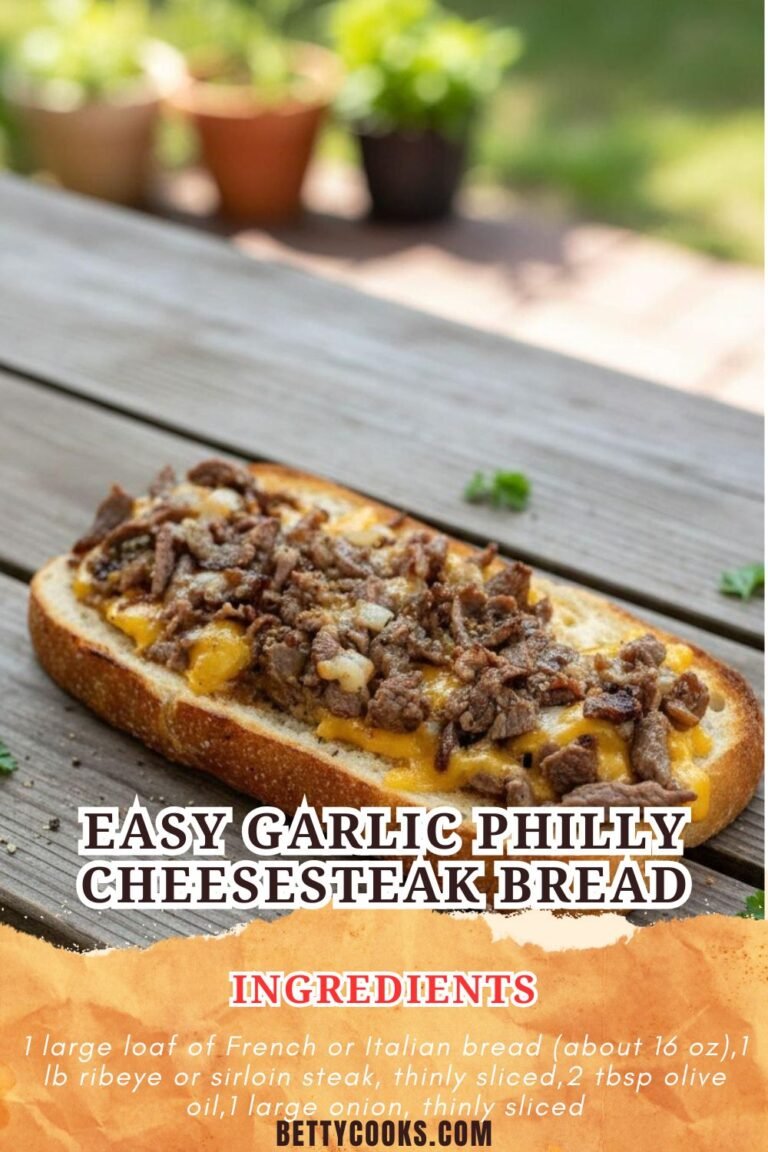 Easy Garlic Philly Cheesesteak Bread Recipe - Betty Cooks