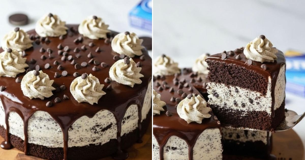 Easy Oreo Cheesecake Chocolate Cake Recipe - Betty Cooks