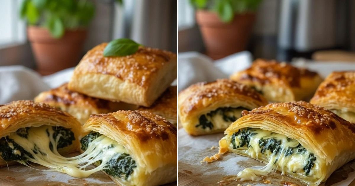 Easy Cheese And Spinach Stuffed Pastry Appetizers Recipe