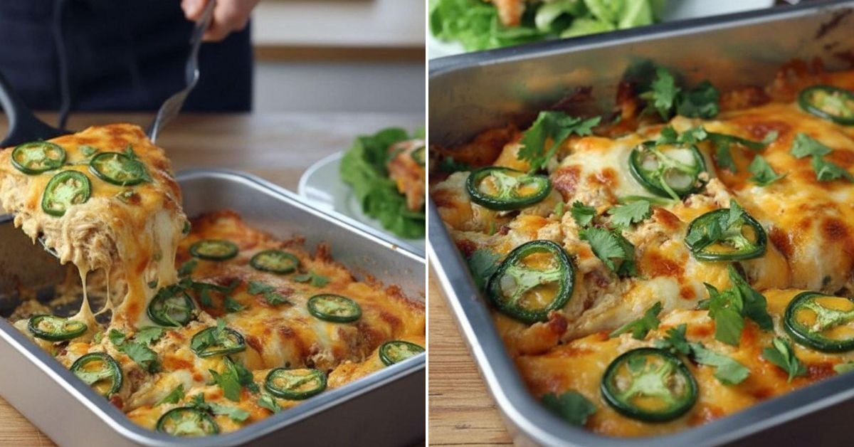 Easy Buffalo Chicken Jalapeno Popper Casserole Recipe