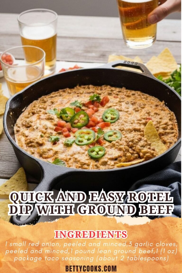 Easy Rotel Dip with Ground Beef: Quick & Creamy Appetizer